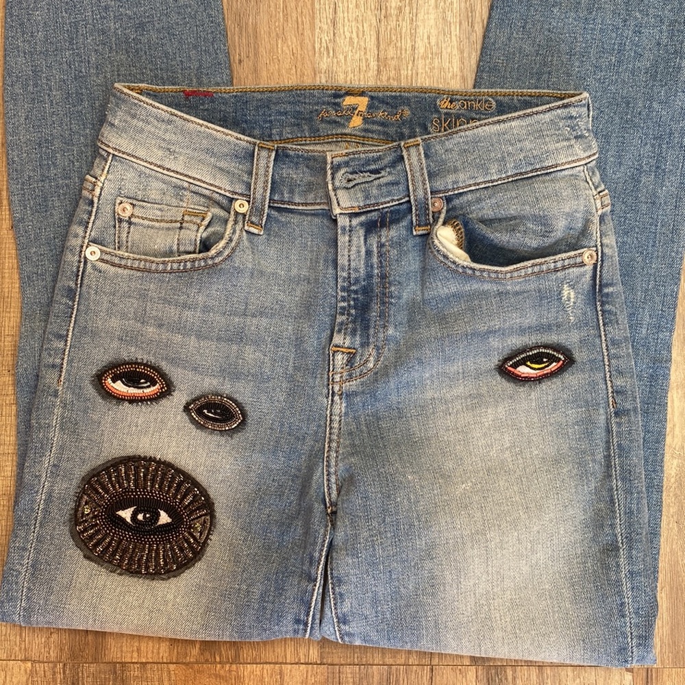 Evil Eye Skinny Jeans - Gem